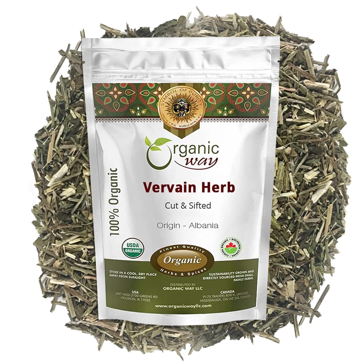 Organic Way Vervain Herb (Verbena officinalis) Cut and sifted | Herbal ...