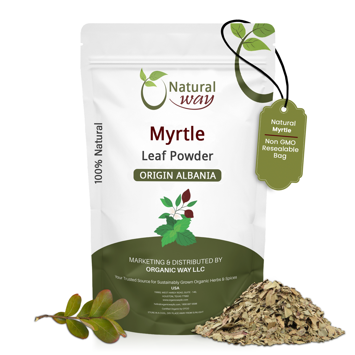 Natural Myrtle Leaf Powder (Myrtus communis) - European Wild-Harvest ...