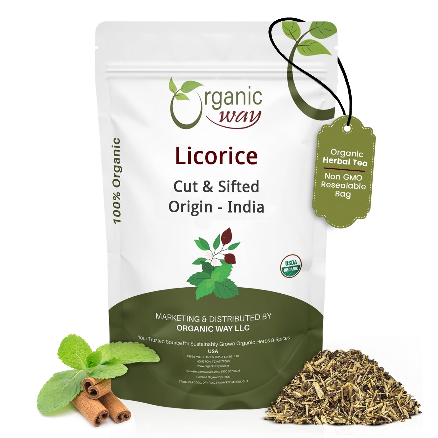 Licorice Root Cut & Sifted (Glycyrrhiza glabra) - Herbal Tea | Kosher ...