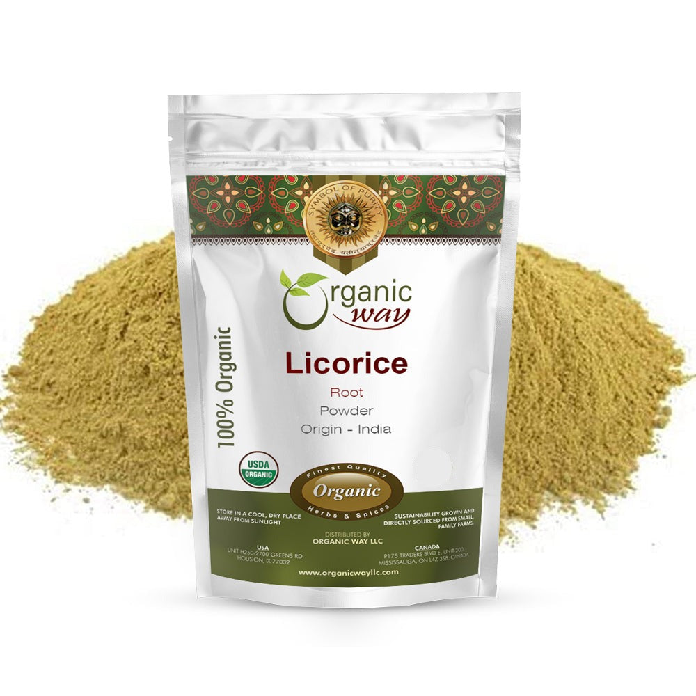 Licorice Root Powder (Glycyrrhiza Glabra) - Herbal Tea | Kosher & USDA ...